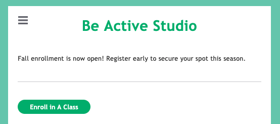 Online Registration Messages
