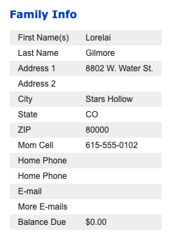 View and Edit Student Details