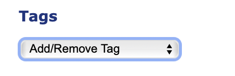 Manage Tags