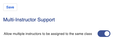 Multi-Instructor Support