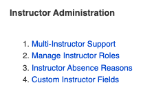 Multi-Instructor Support