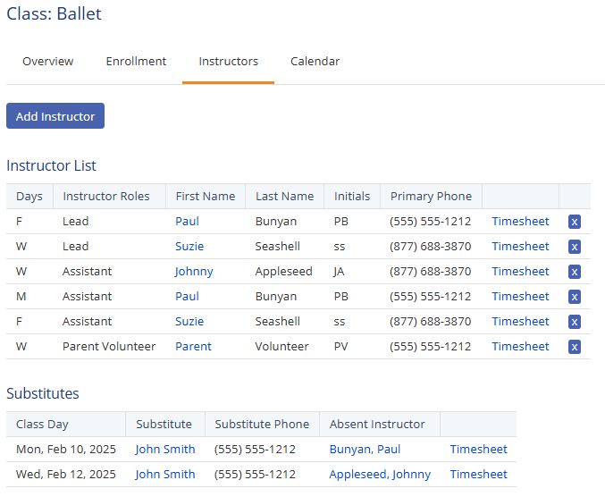 Multi-Instructor Support