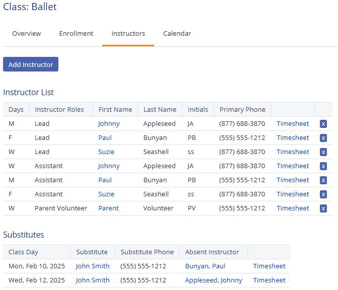Multi-Instructor Support